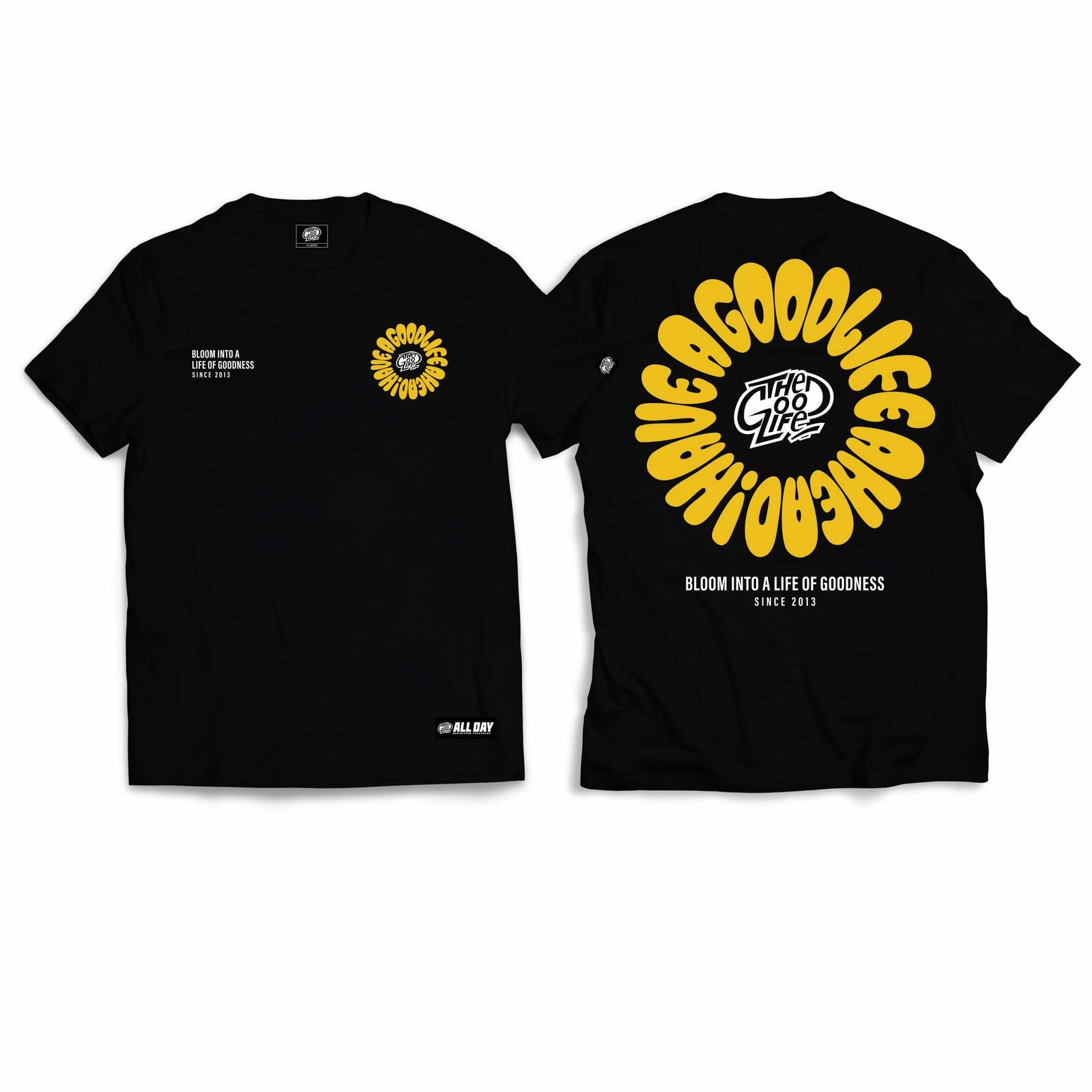 BLOOM (BLACK) T-SHIRT – The Good Life All Day